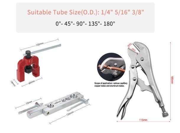Yahoo!オークション - 冷凍工具組合せセット銅管拡孔エルボーエアコン...