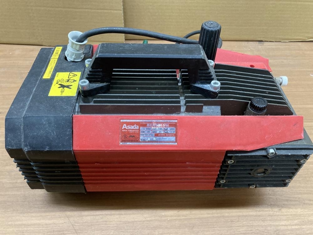 Yahoo!オークション - 012 ジャンク品 アサダ 高圧洗浄機 8.5/60 動作...