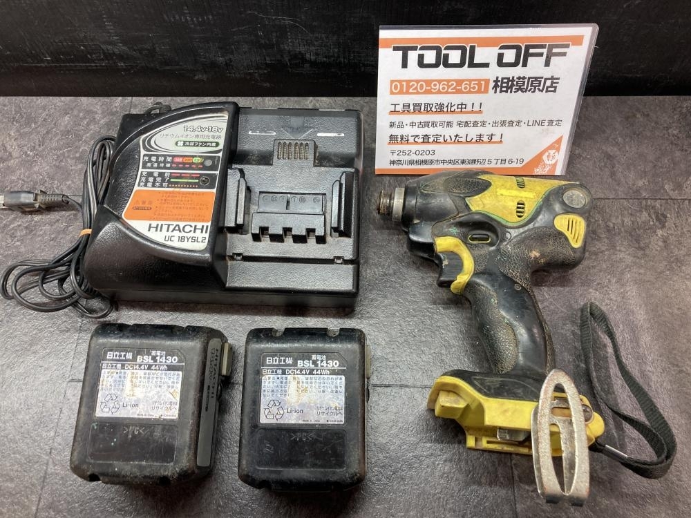 Yahoo!オークション - 026 おすすめ品 日立工機 14.4Vコードレスインパ...