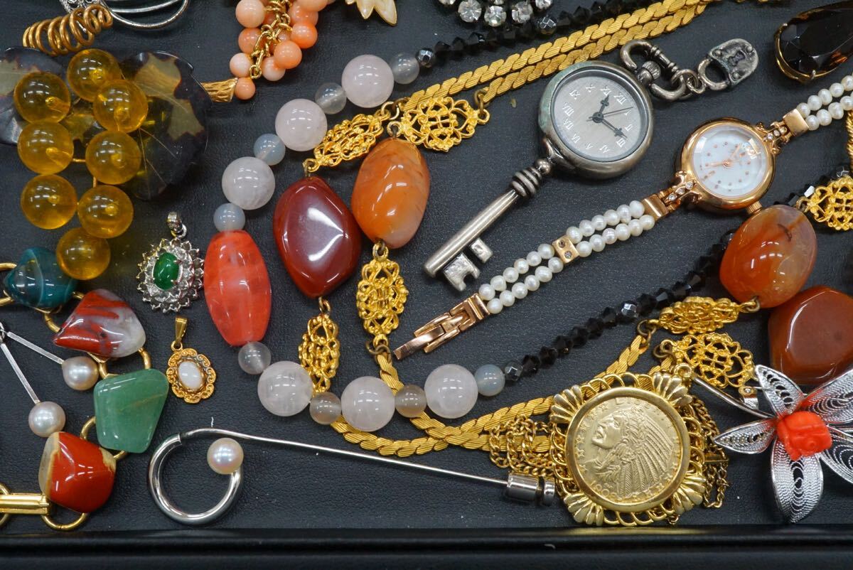 Yahoo!オークション - C896 ジャンク含む 本真珠 本珊瑚など ネックレ...