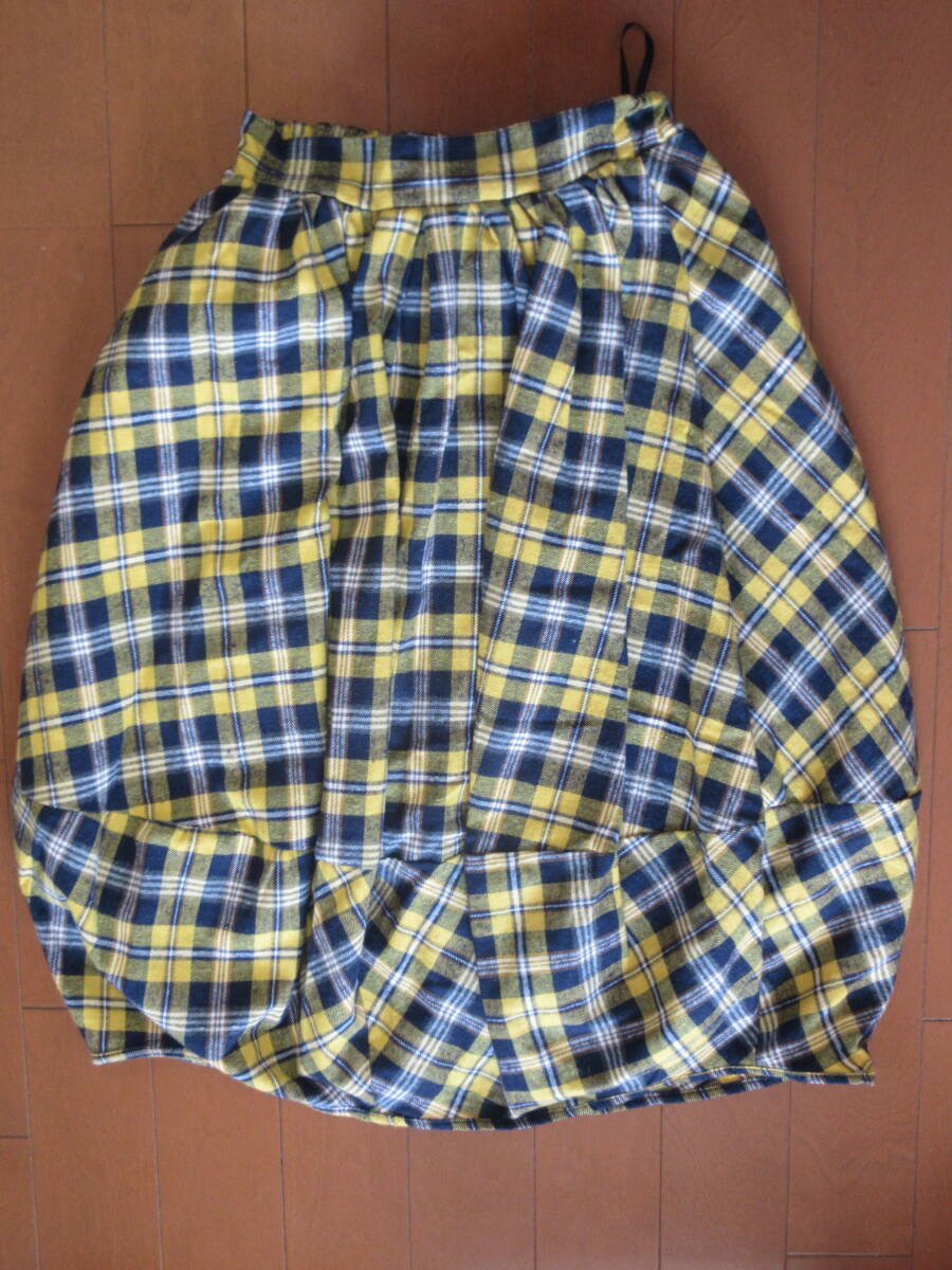 Yahoo!オークション - USED Fillilのイエローチェックのコクーンスカー...