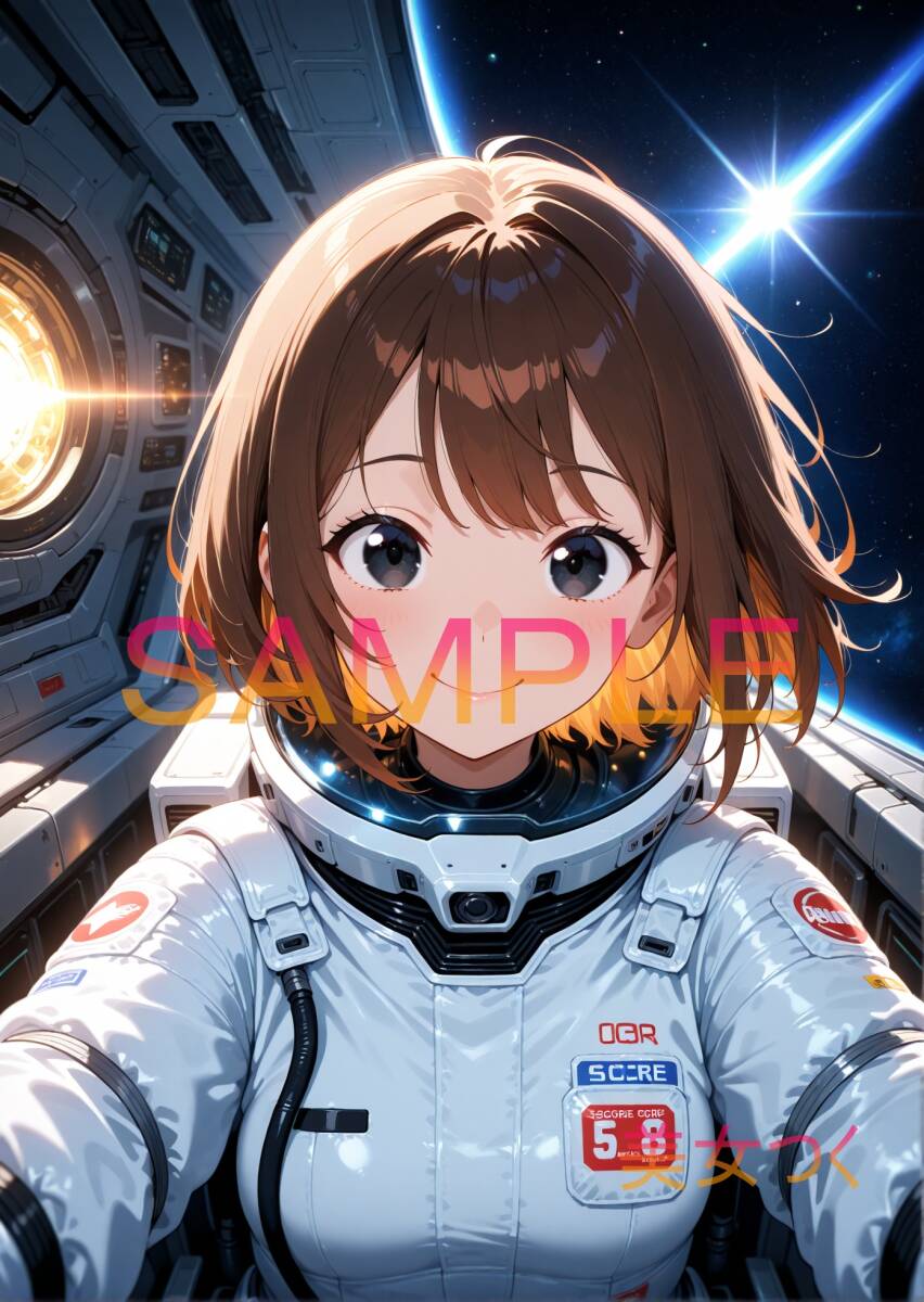 Yahoo!オークション - 1点物 宇宙飛行士 HR1474 高品質 AI 美女 イラス...