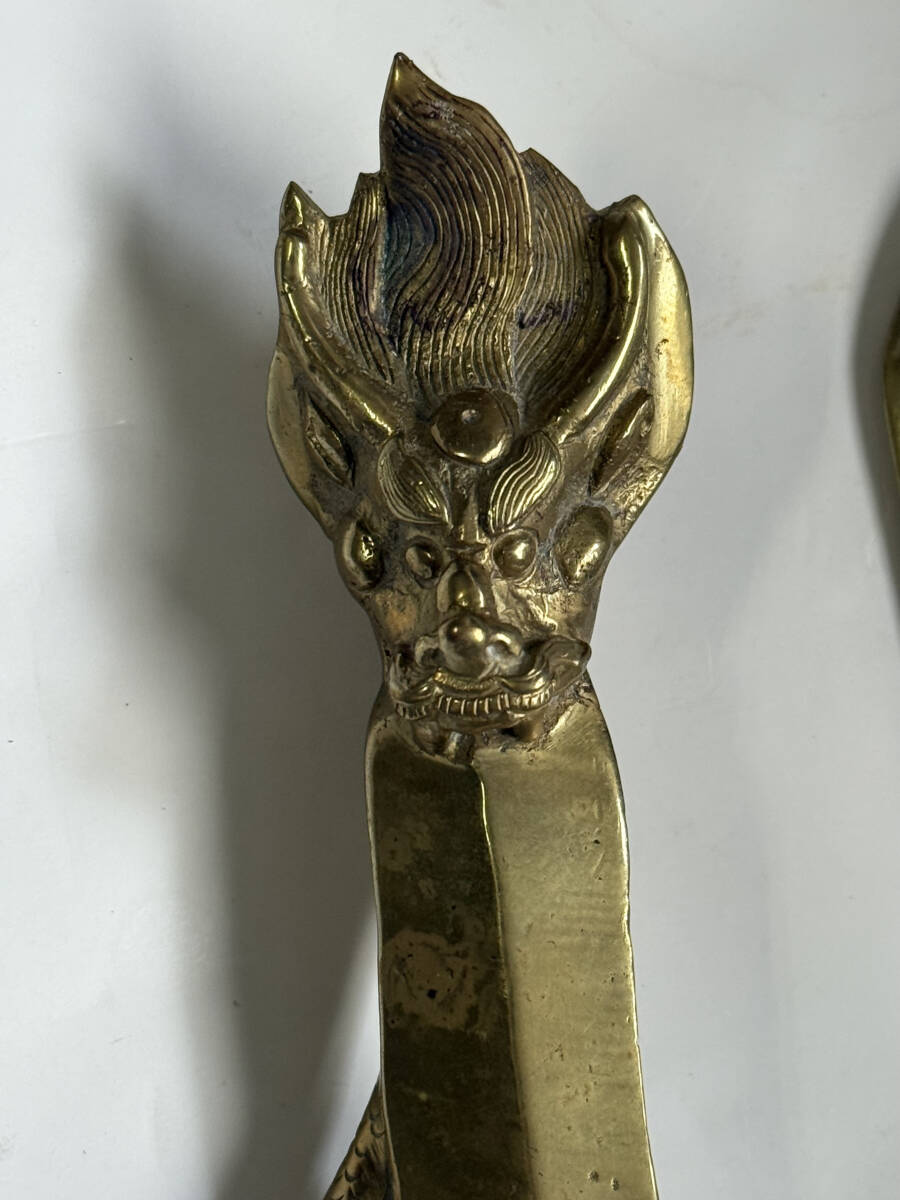 Yahoo!オークション - 密教法具 三鈷剣 模擬刀 仏具 真鍮製 2本セット