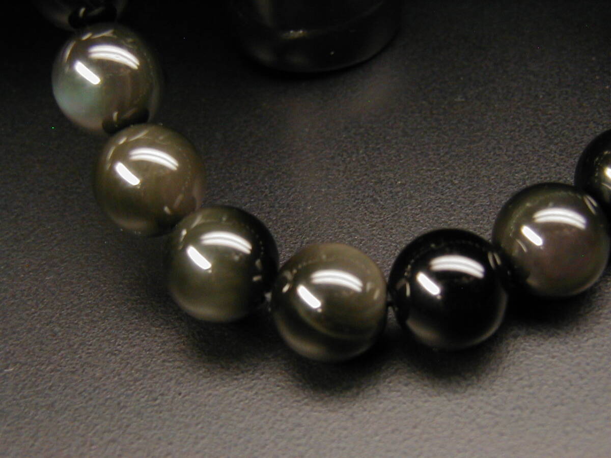 Yahoo!オークション - 即決【壽】直径10mm天然最高AAA級極品黒曜石ブ...