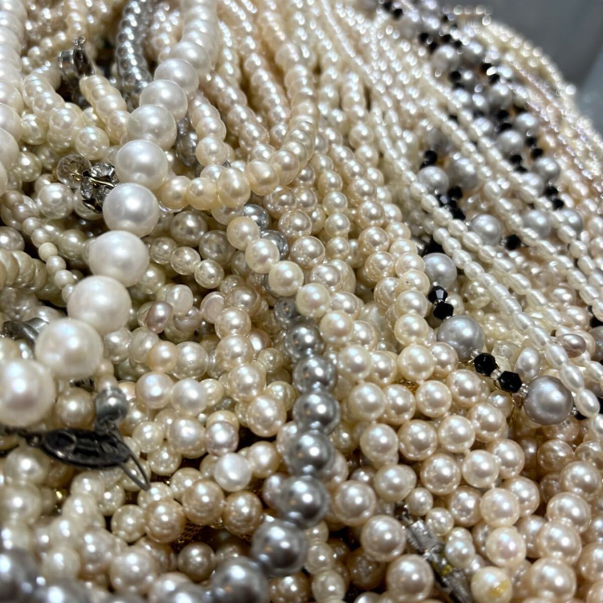 Yahoo!オークション - 1円スタート パール まとめ 3.1kg イミテーショ...