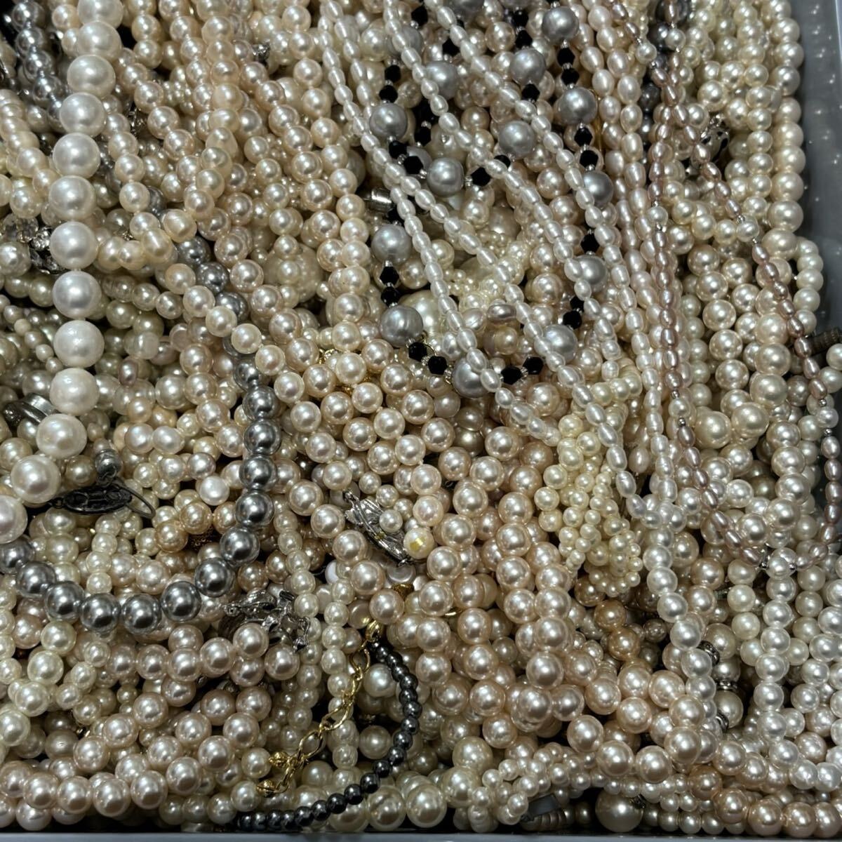 Yahoo!オークション - 1円スタート パール まとめ 3.1kg イミテーショ...
