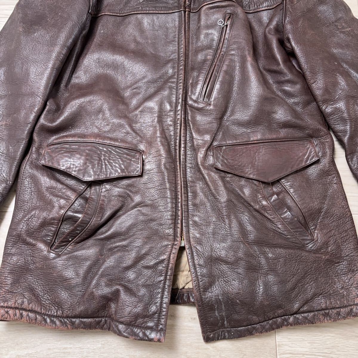 Yahoo!オークション - 50s 60s WINDWARD Horsehide Leather Jacket Coa...