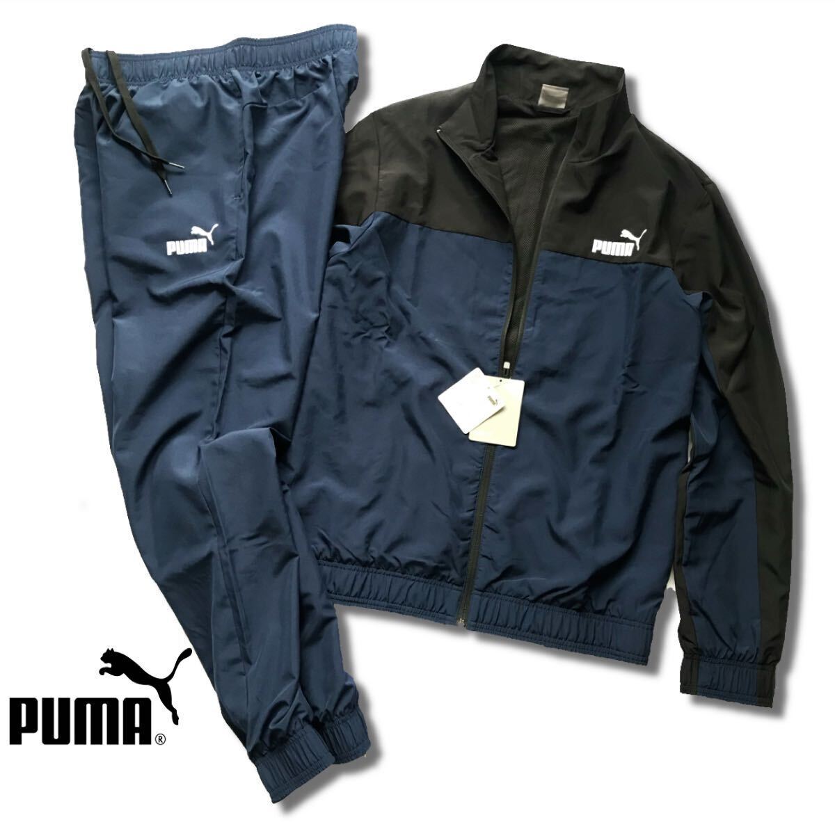 Yahoo!オークション - C388新品【メンズL】黒ネイビー プーマ ウイン...