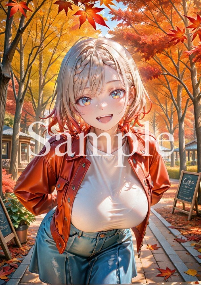 Yahoo!オークション - ガールズスナップ 紅葉 秋 美乳 グラビア ギャ...