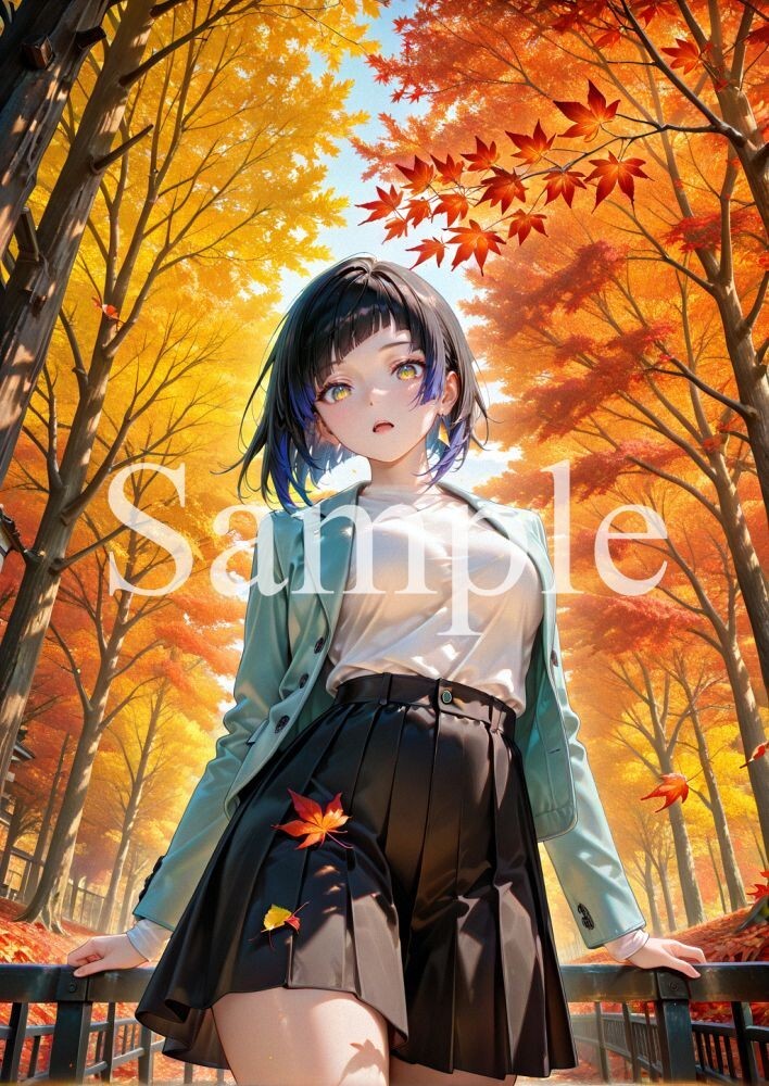 Yahoo!オークション - ガールズスナップ 紅葉 秋 美乳 グラビア ギャ...