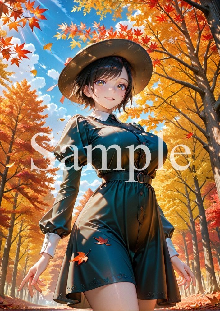 Yahoo!オークション - ガールズスナップ 紅葉 秋 美乳 グラビア ギャ...