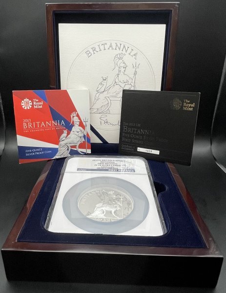 Yahoo!オークション - 2013年 イギリス 10ポンド ブリタニア 5オンス ...