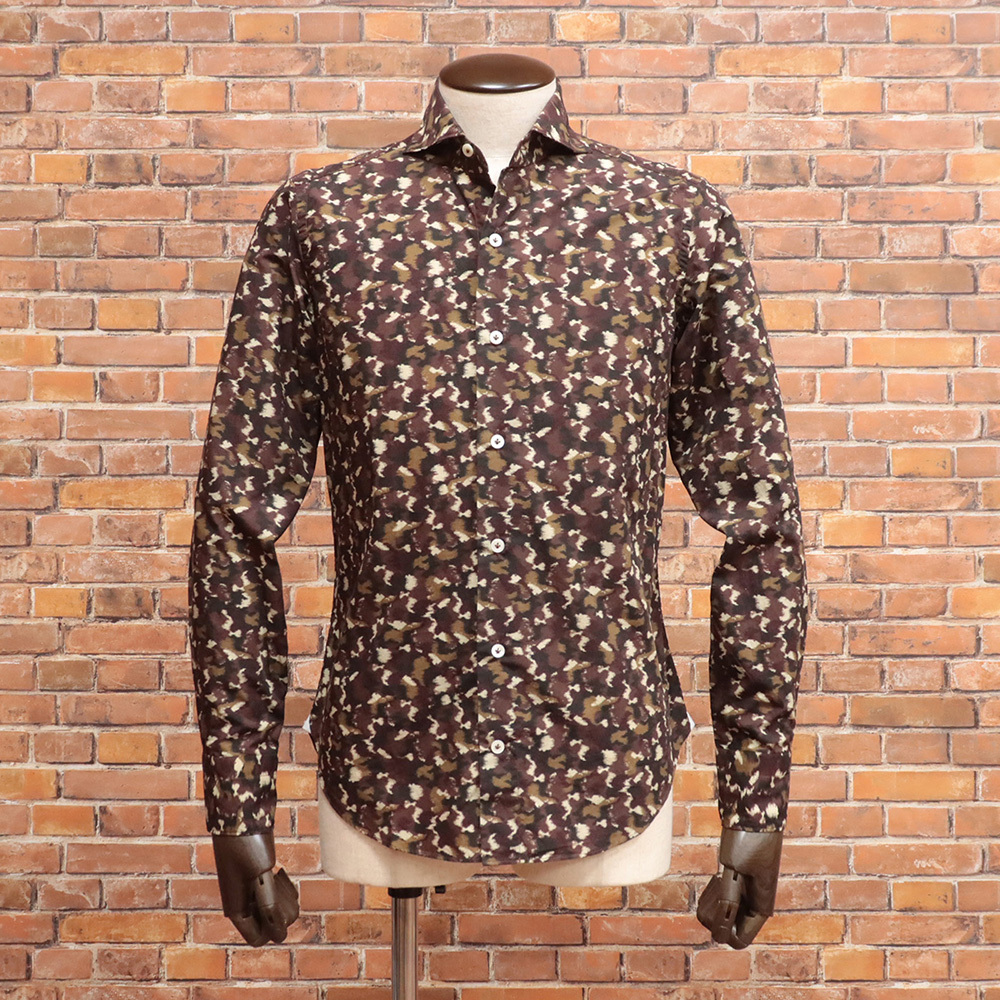 Yahoo!オークション - GIANNETTO/Sサイズ/レオパード調 柄シャツ A6340...