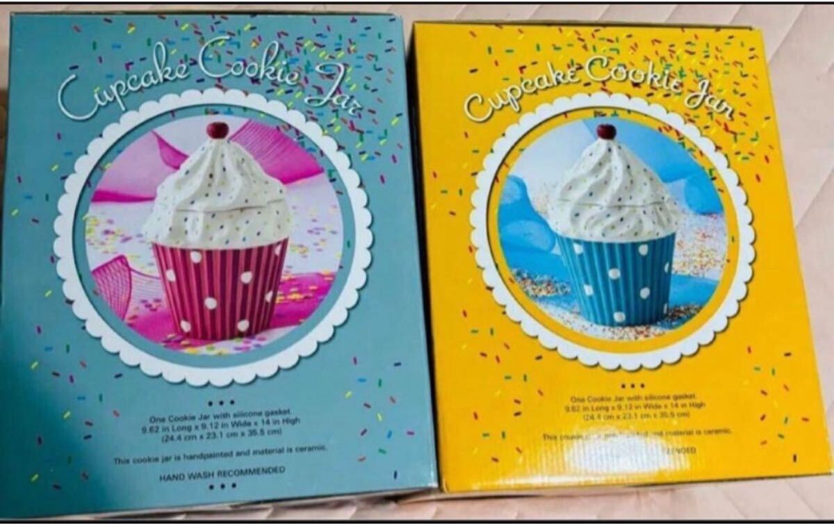 Yahoo!オークション - 【Cupcake Cookie Jar】クッキージャー陶器製