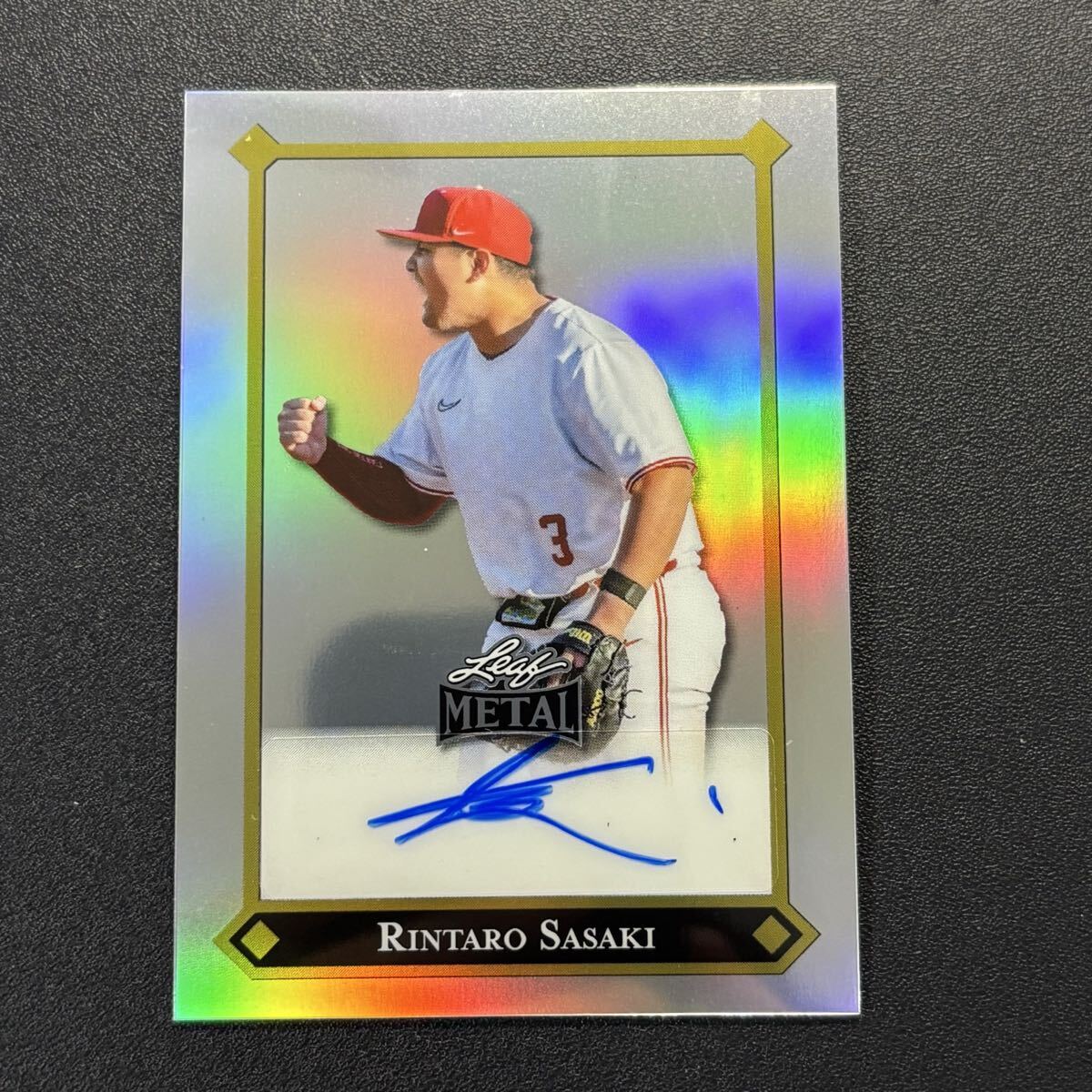 【樂淘letao】日本代購代標第一品牌－35枚限定 佐々木麟太郎 2025 Leaf Metal 直筆サインカード Rintaro Sasaki Autograph MLBカード