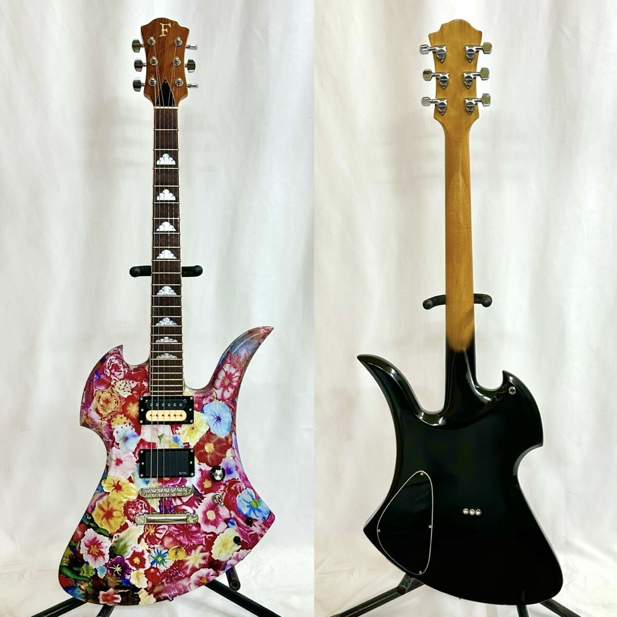 Yahoo!オークション - Fernandes/hideモデル/MG-80X/花柄/ドンズバサイ...