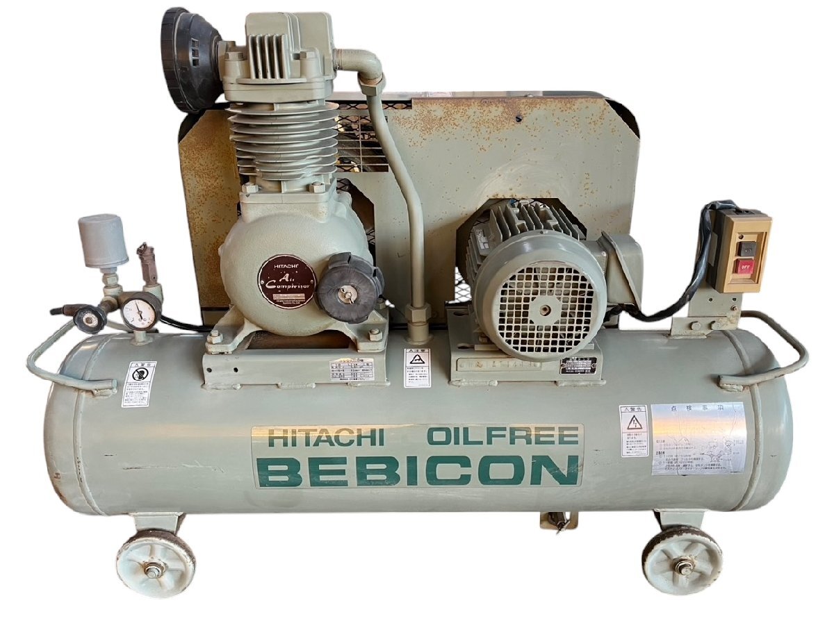 Yahoo!オークション - 動画あり HITACHI 1.50P-9.5G5 コンプレッサー 5...