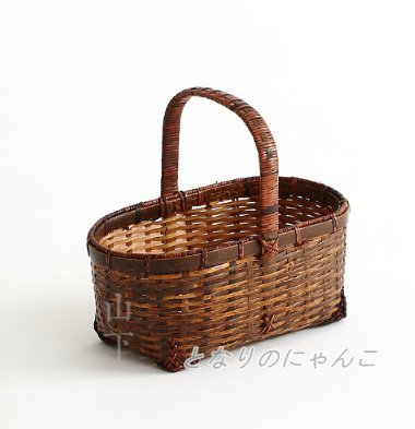Yahoo!オークション - 手作り竹編提籠竹かご茶道収納かご