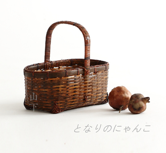 Yahoo!オークション - 手作り竹編提籠竹かご茶道収納かご
