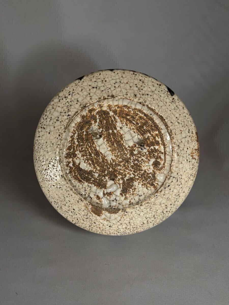 【樂淘letao】日本代購代標第一品牌－古志野 絵志野 鉄絵 平鉢 菓子鉢 鳥文/柳文様 美濃古陶 桃山〜江戸期《蒐集家放出品》