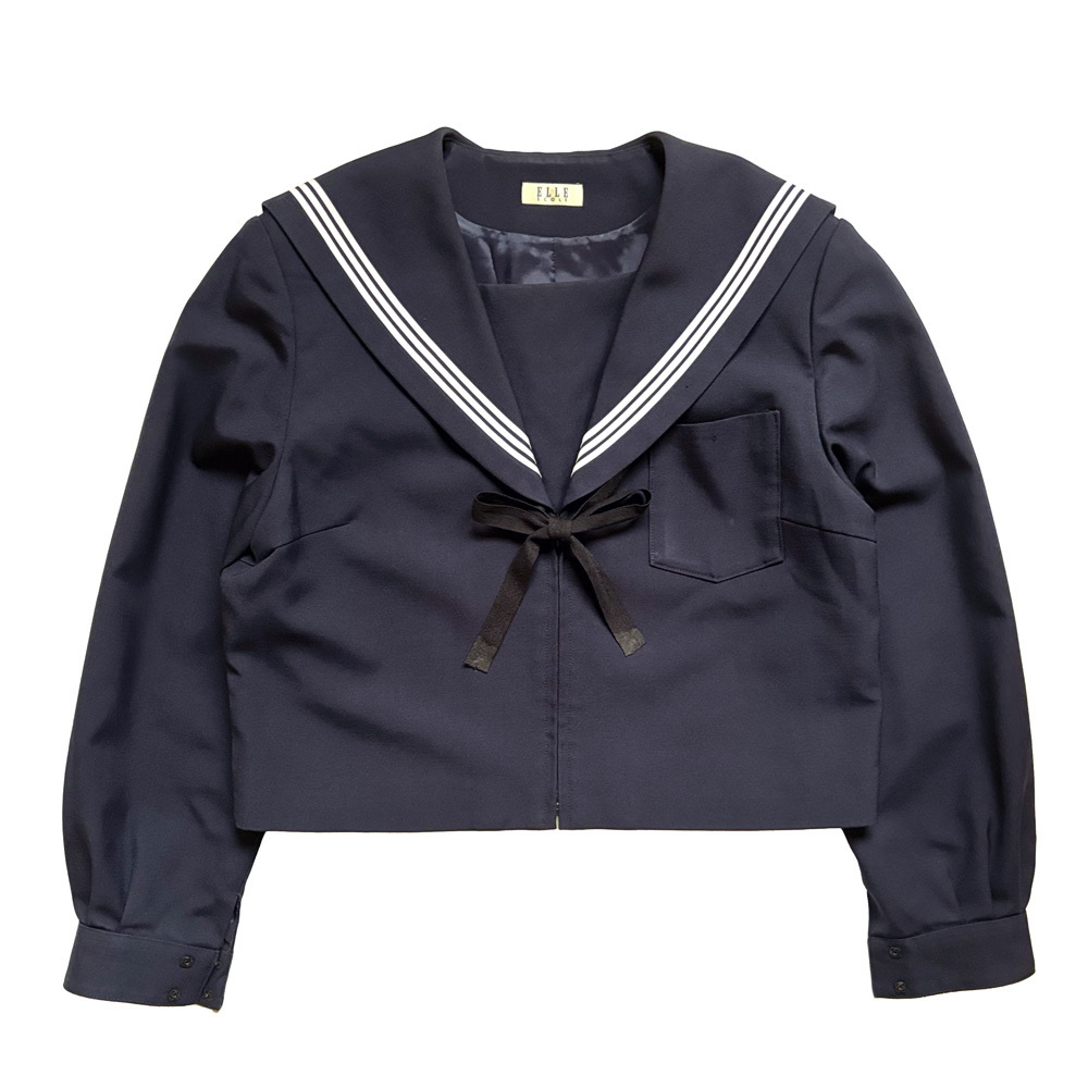 Yahoo!オークション - 長袖セーラー服 黒紐リボン付き | 冬服 | 165B