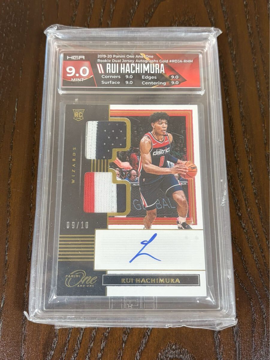 【樂淘letao】日本代購代標第一品牌－10枚限定 鑑定済 HGA9 八村塁 Panini One And One RC Dual Jersey Auto Gold Rui Hachimura ...