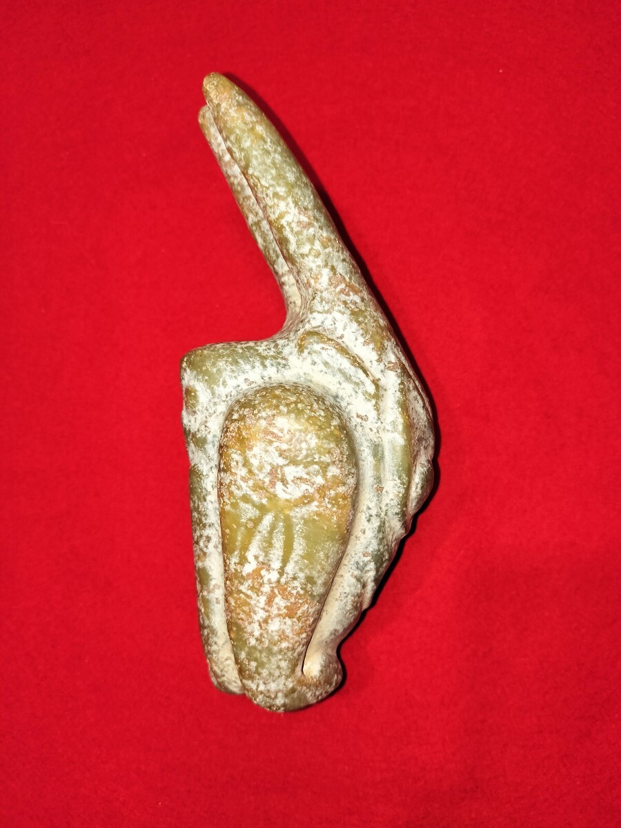 【樂淘letao】日本代購代標第一品牌－玉器 人面 置物 中国 石製 古玉 人形 彫刻 石彫 和田玉 唐物 古代文明 石器 書道具 書道 美術 祭祀 北方民俗 民藝 出土 玉石 内蒙古 文房具