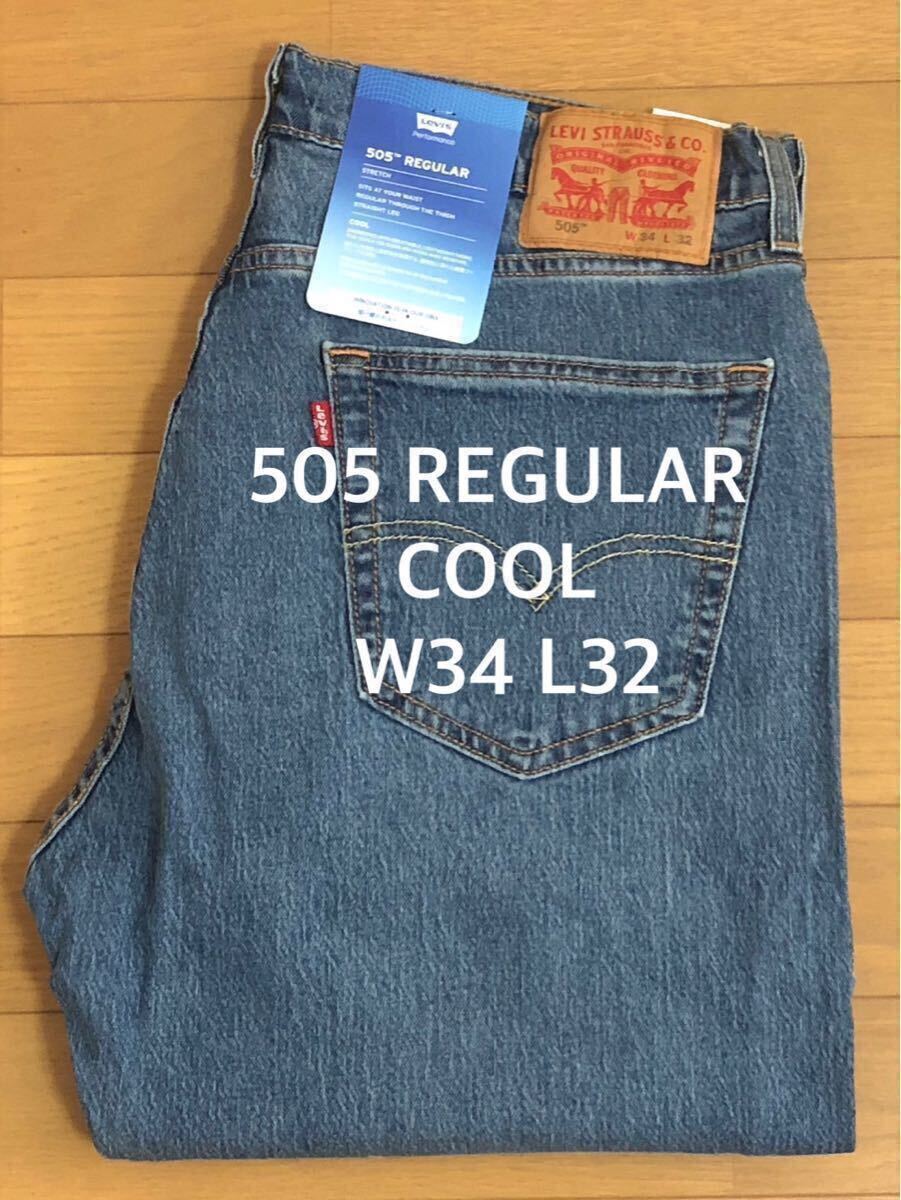 Yahoo!オークション - Levi's 505 REGULAR MEDIUMINDIGO COOL W34 L32