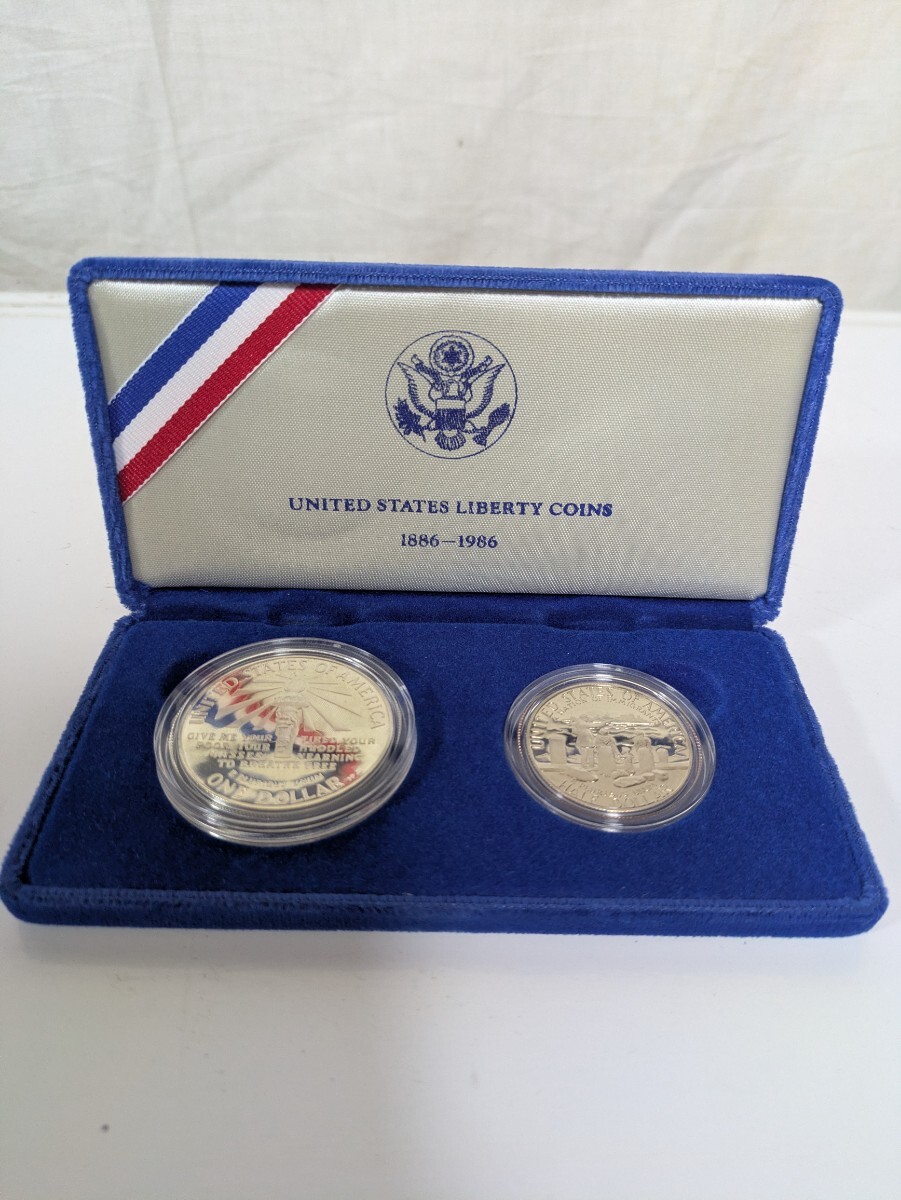 Yahoo!オークション - 自由の女神像建立100周年記念 プルーフコインセ...