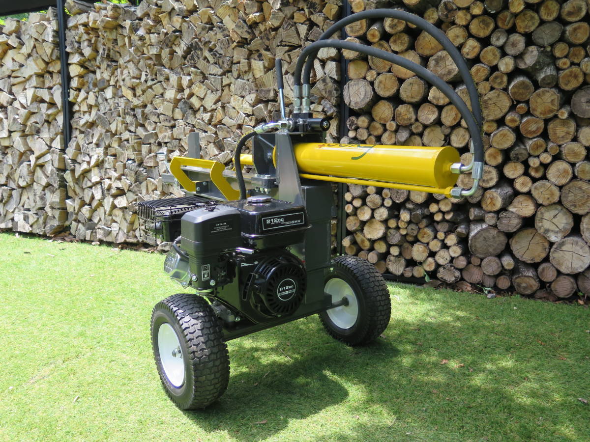 Yahoo!オークション - Exectfamiliar エンジン薪割り機 ハイパワー18...