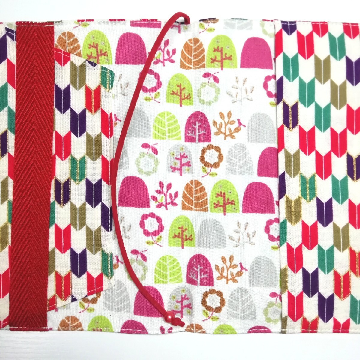 Yahoo!オークション - 和柄(矢絣) ハンドメイド ブックカバー(文庫本用...