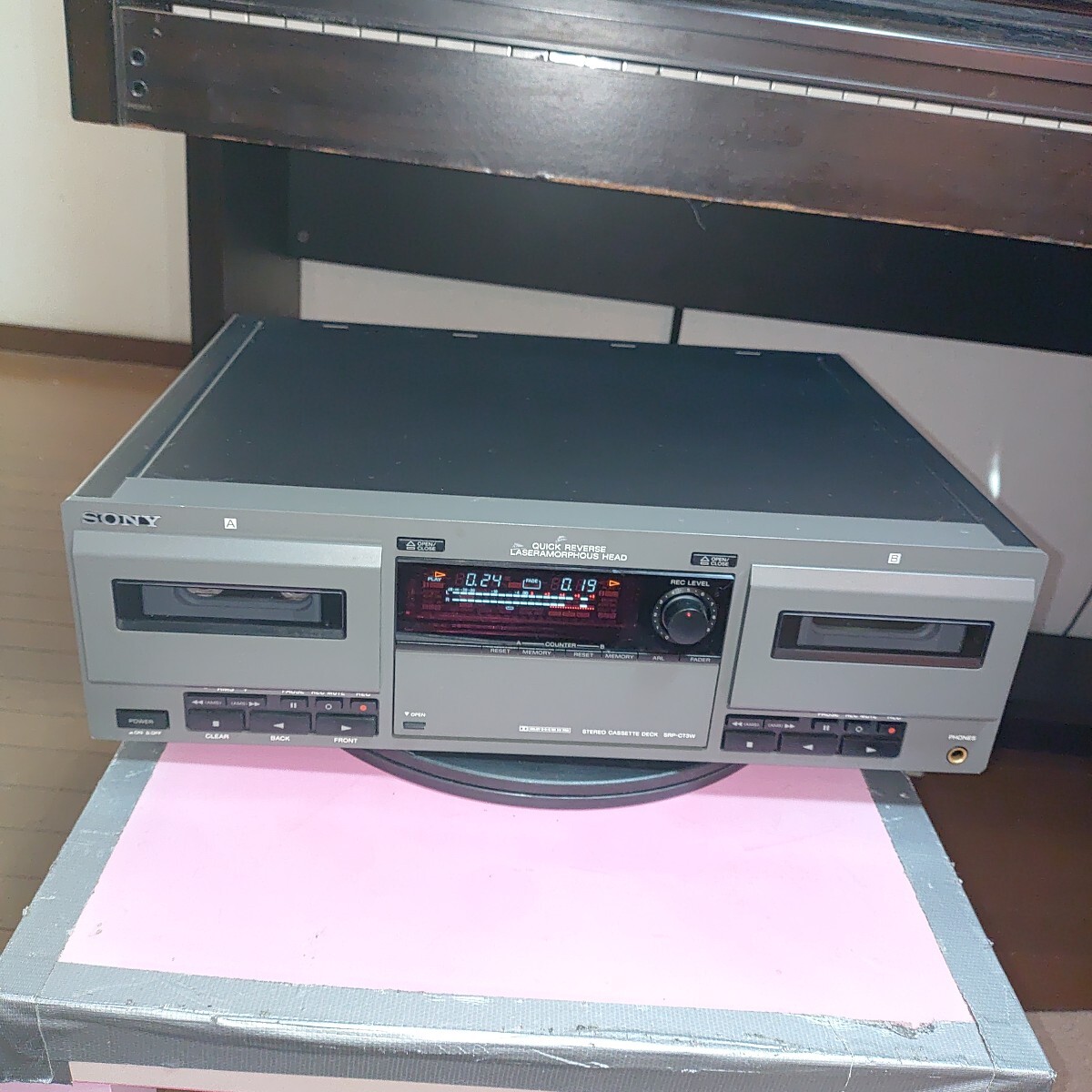 Yahoo!オークション - SONY ソニー ダブル カセットデッキ SRP-CT3W 業...