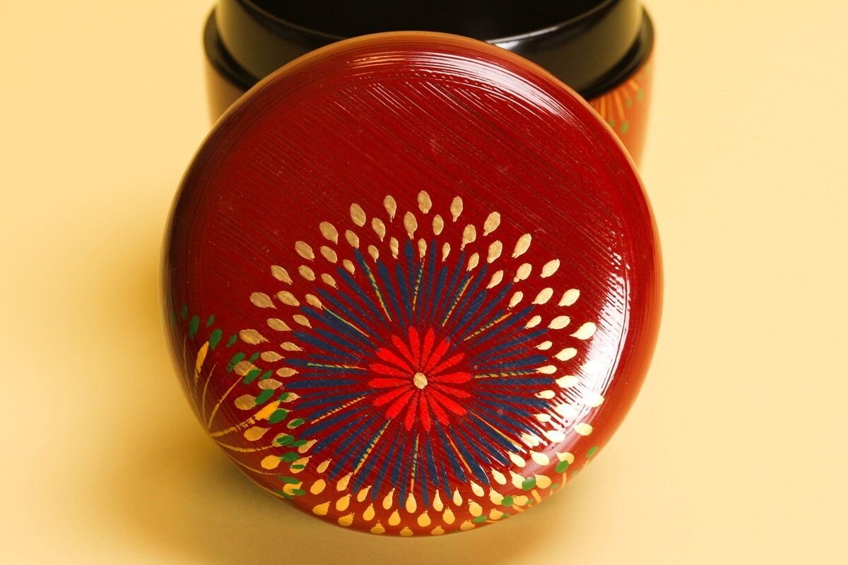 Yahoo!オークション - 針谷祐斎 花火朱刷目中棗 共箱 茶道具 本物保証