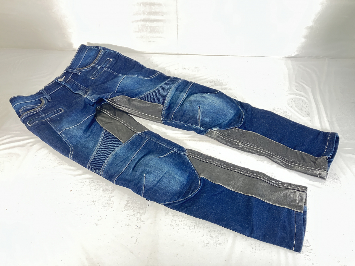 Yahoo!オークション - DEGNER デグナー 本革ヒートガード デニムパンツ...