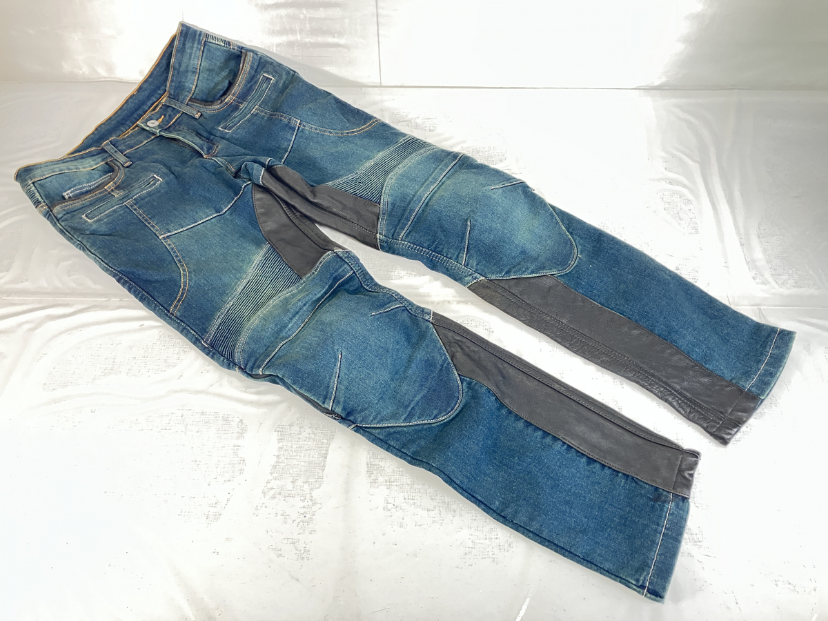 Yahoo!オークション - DEGNER デグナー 本革ヒートガード デニムパンツ...