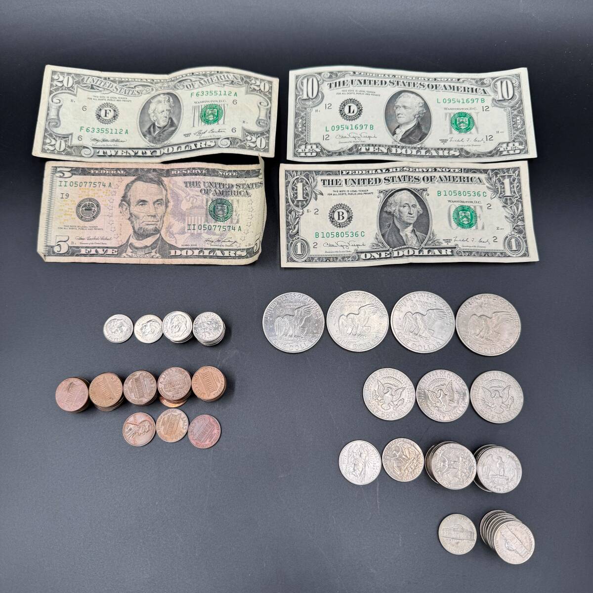 Yahoo!オークション - ＃7891～ アメリカドル おまとめ 紙幣 貨幣 コイ...