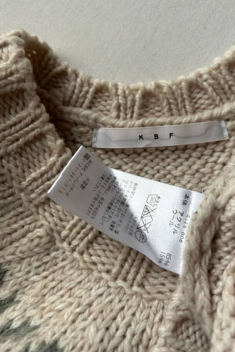 Yahoo!オークション - KBF ケービーエフ 可愛いフェアアイル柄ニット