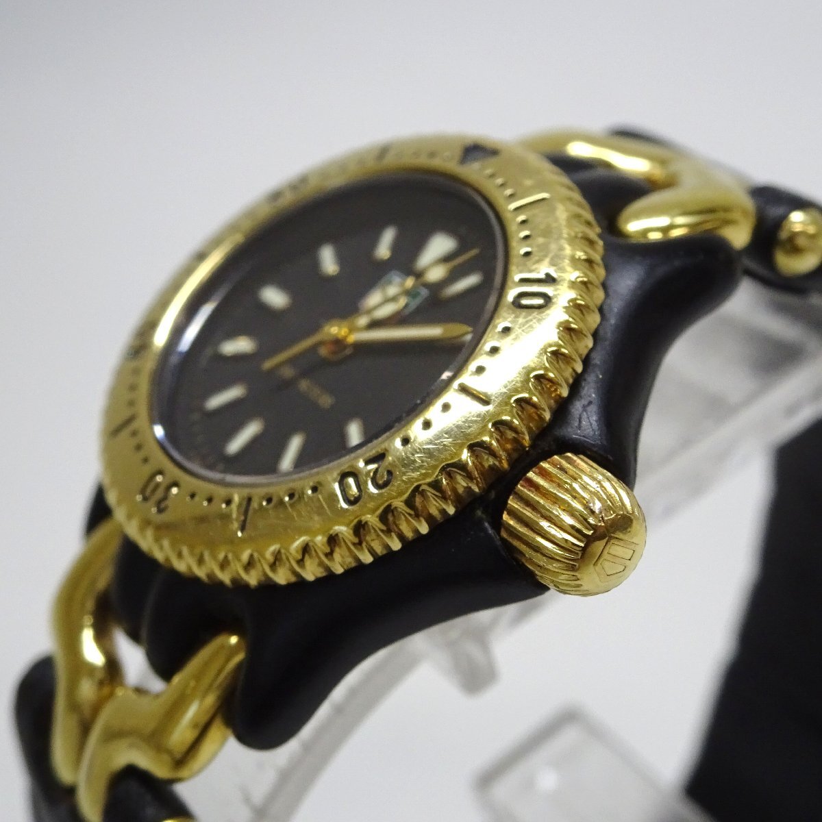 Yahoo!オークション - 1円開始 稼働 タグホイヤー S93.308C ブラック ...