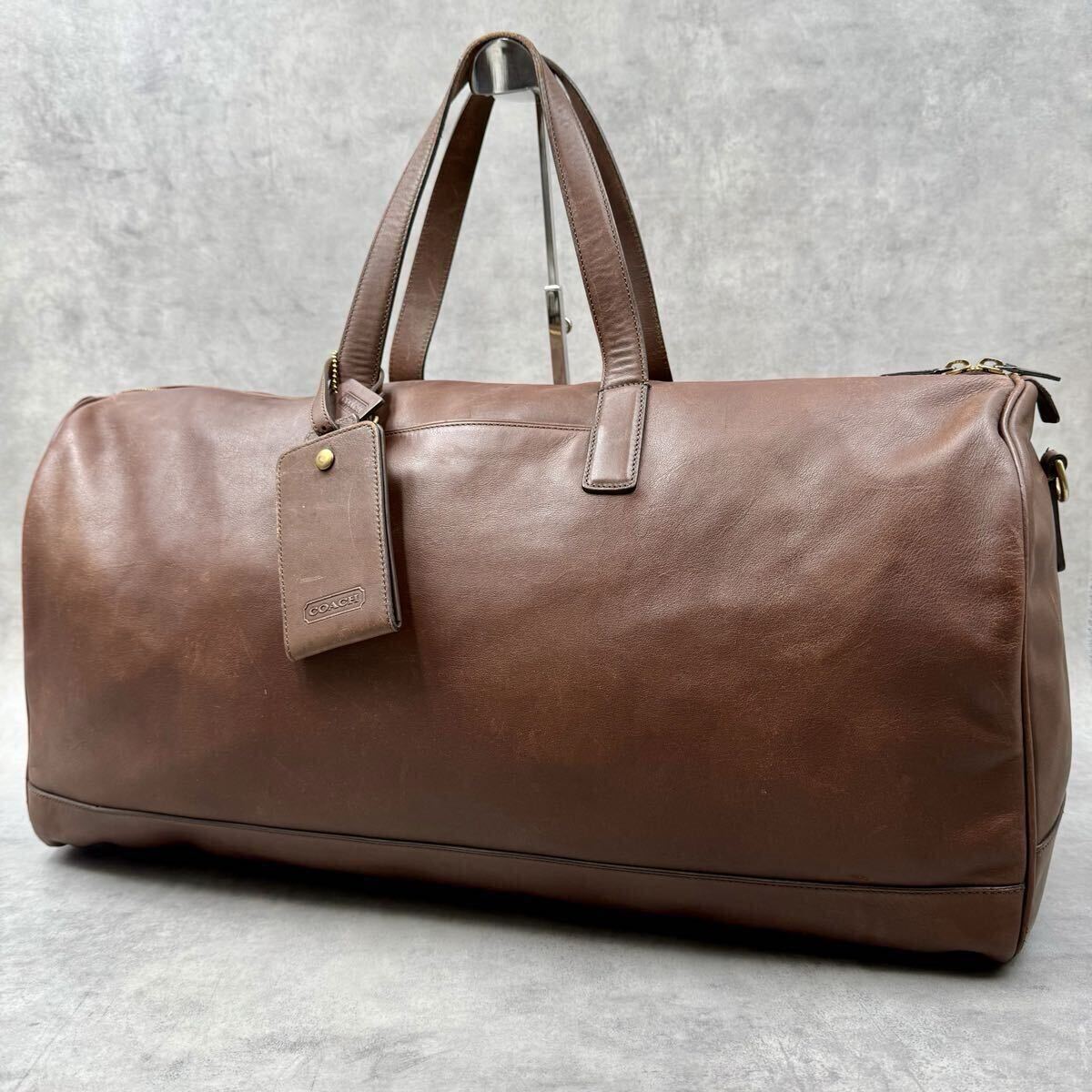 Yahoo!オークション - 希少/大容量 COACH コーチ ボストンバッグ ハン...