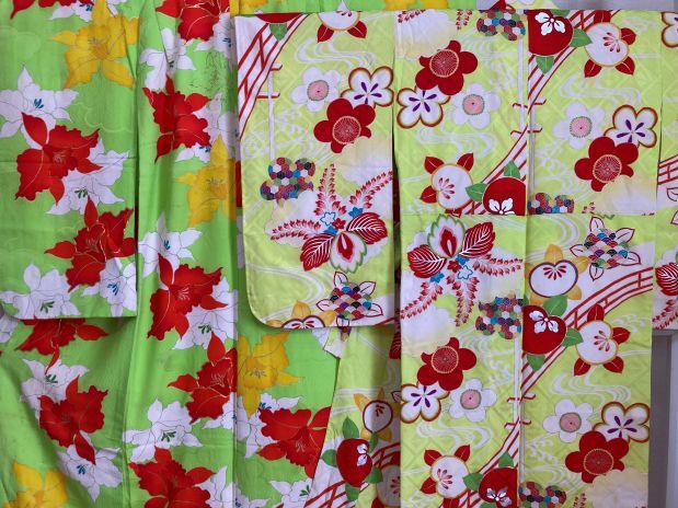 Yahoo!オークション - 138.昭和レトロ 正絹・中古 可愛い着物等まとめ...