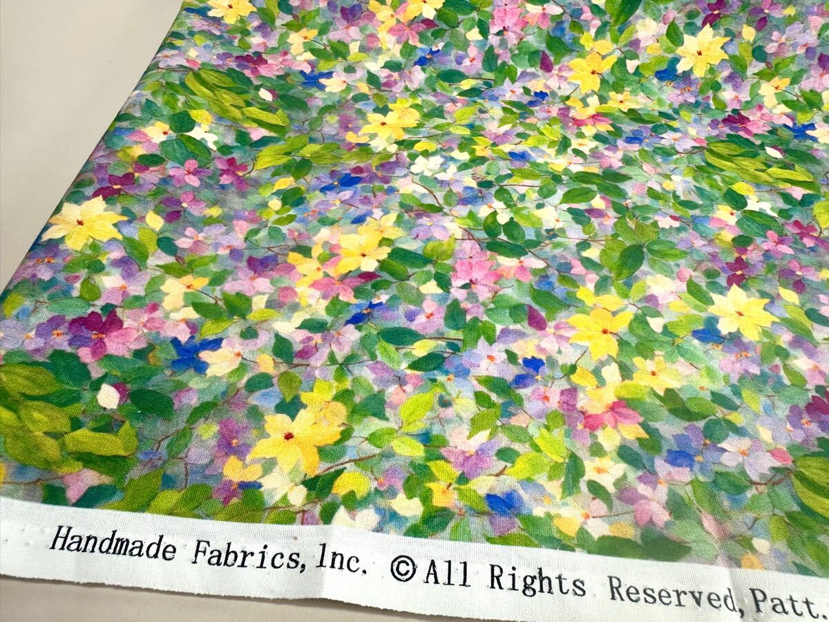 Yahoo!オークション - USAシーチング綿生地幅110cm×50cm.緑黄花2267