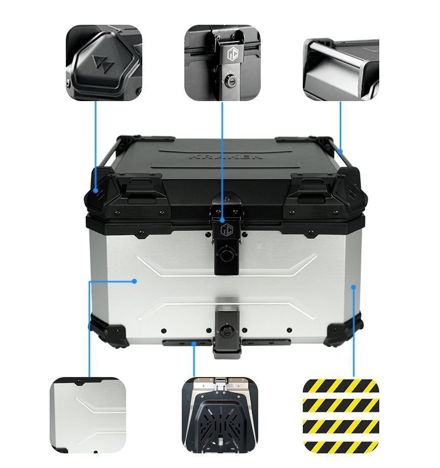 Yahoo!オークション - リアボックス バイクボックス アルミ製 全車種対...