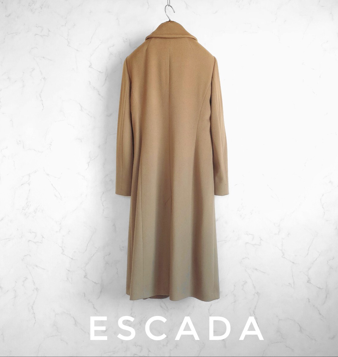Yahoo!オークション - 超高級 極美品 ESCADA 最高級モダンロングコート...