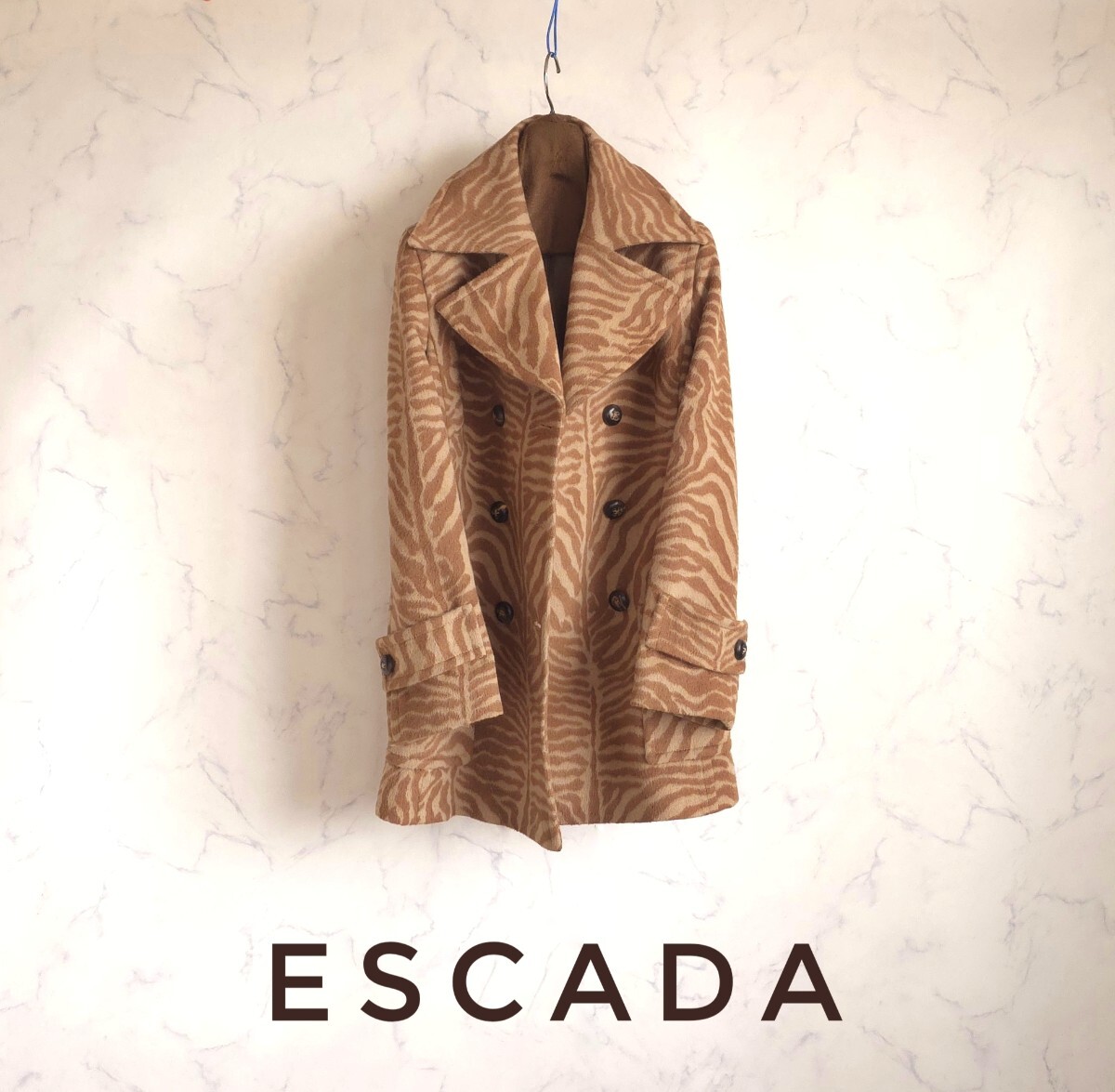 Yahoo!オークション - 超高級 極美品 ESCADA 最高級チェスターコート本...