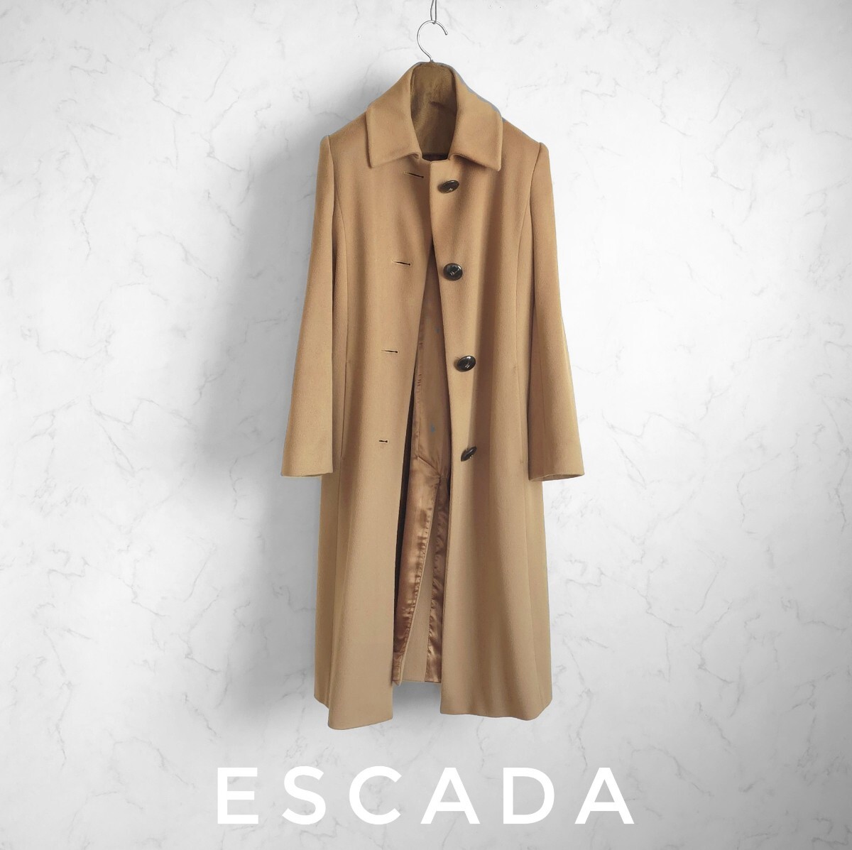 Yahoo!オークション - 超高級 極美品 ESCADA 最高級モダンロングコート...
