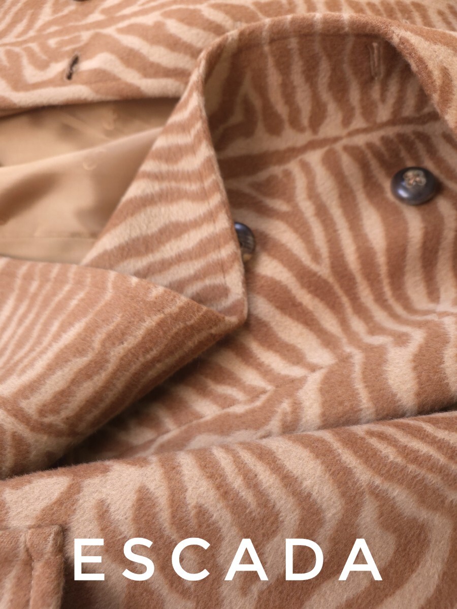 Yahoo!オークション - 超高級 極美品 ESCADA 最高級チェスターコート本...