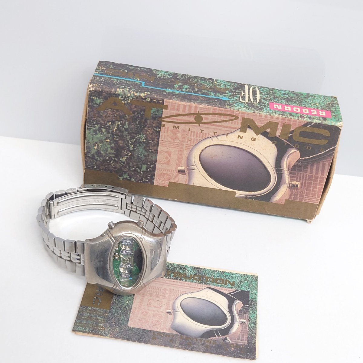 Yahoo!オークション - 【86】希少 REBORN ATMIC 腕時計 MTL-13002 LED ...