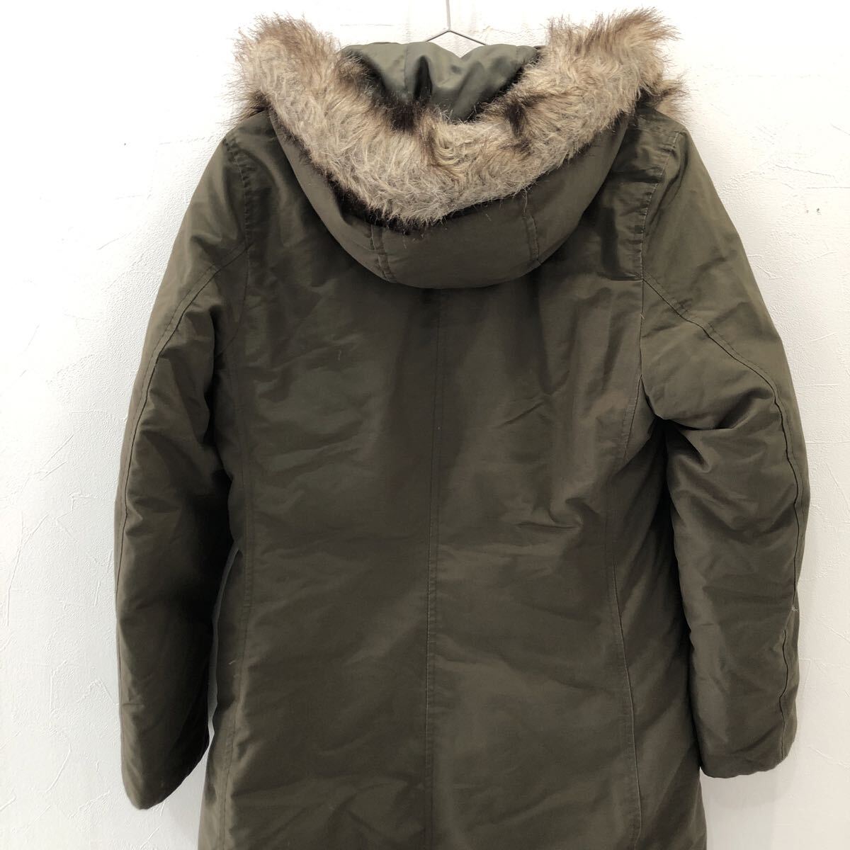 Yahoo!オークション - B381 UNIQLO モッズコート アウター カーキ レデ...