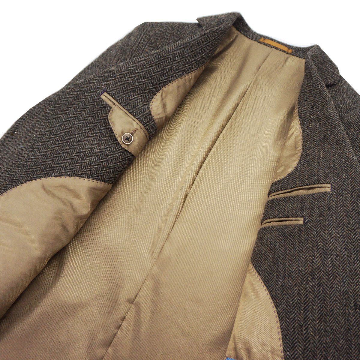 Yahoo!オークション - 【 秋冬ジャケット 】MORGADO(葡)・濃茶ヘリンボ...