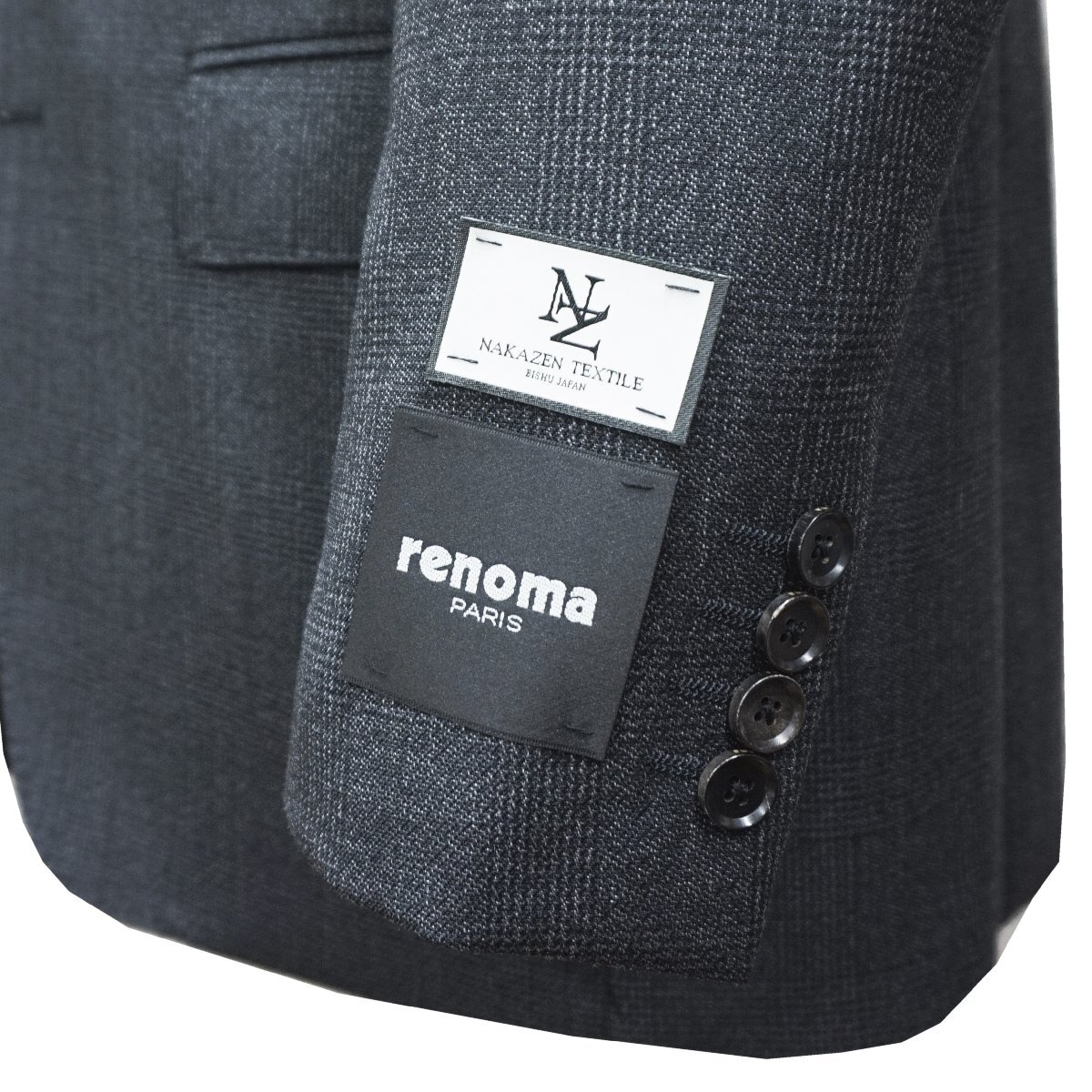 レノマパリス 秋冬スーツ 濃グレー格子 AMFステッチ 本台場仕立 センターベント ワンタックパンツ 毛100％ E4 165-98-98(Sサイズ以下)｜売買されたオークション情報 ...